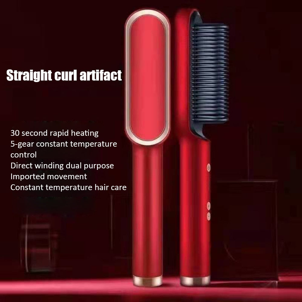 Electric Splint Hair Straightener Hair Styling Straight Curling Dual-U ...